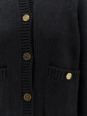 TOTEME Organic Cotton Cardigan - Black