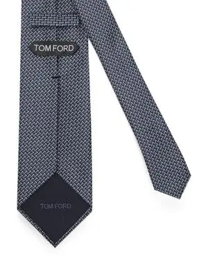 TOM FORD Geometric Pattern Silk Tie