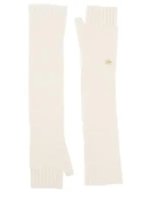 GANNI Wool Gloves - Cream