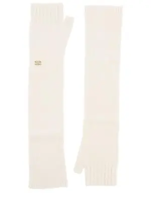 GANNI Wool Gloves - Cream