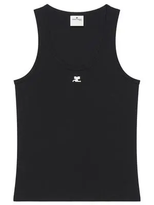 COURREGES 90`s Rib Tank Top - Black