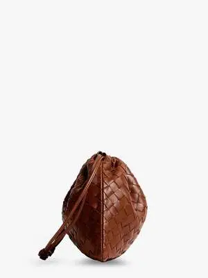 Bottega Veneta Medium Dustbag Leather Clutch Bag With Intrecciato Effect - Multicolor