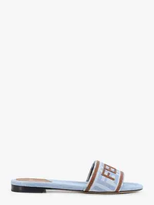 Fendi Fendi Women Sunshine Ff Denim Sandals Multicolor