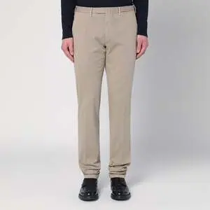 SANTANIELLO Beige Trousers In Cotton - Cream