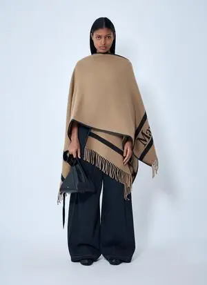 Max Mara Logo Motif Poncho