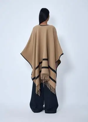 Max Mara Logo Motif Poncho