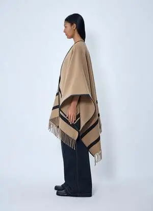 Max Mara Logo Motif Poncho - Multicolor