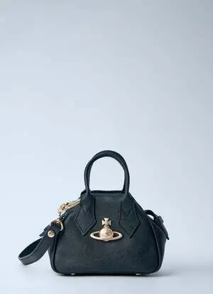 VIVIENNE WESTWOOD Saffiano Mini Yasmine Bag - Black