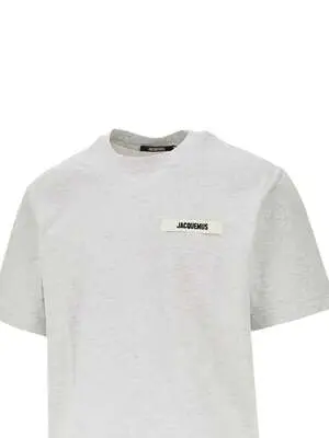 Jacquemus T-shirt With Grosgrain Logo Appliqu