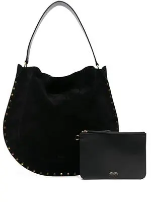 Isabel Marant Étoile Oskan Hobo Soft Suede Bag - Black