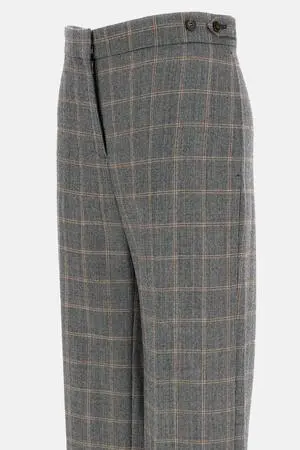 Stella McCartney Checked Wool Trousers - Multicolor