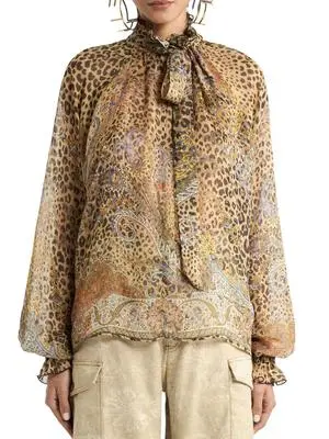 Etro Silk Chiffon Blouse With Scarf