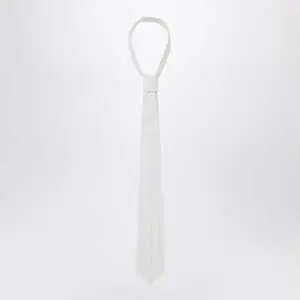1989 STUDIO Striped Neck Tie - White