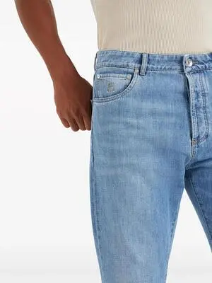 Brunello Cucinelli Five-pocket Light Denim Trousers - Blue