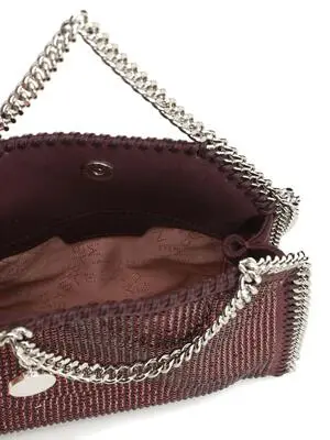Stella McCartney Falabella Tiny Hotfix Crystals On Alter Suede - Red