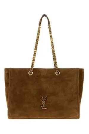 Saint Laurent Camel Suede Niki Shopping Bag - Brown