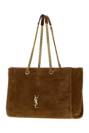 Saint Laurent Camel Suede Niki Shopping Bag - Brown