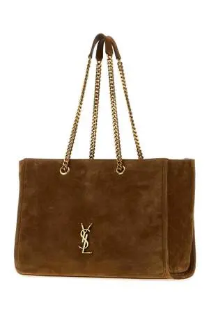 Saint Laurent Suede Niki Shopping Bag - Brown