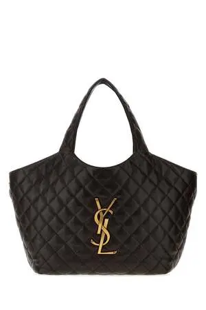 Saint Laurent Dark Nappa Medium Icare Shopping Bag - Brown