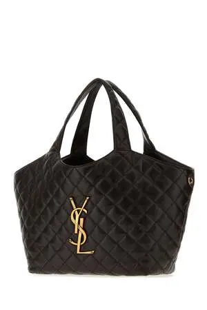 Saint Laurent Dark Nappa Medium Icare Shopping Bag - Brown
