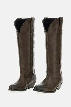 GOLDEN GOOSE Wish Star Embossed Leather Boots