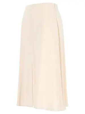Valentino Garavani Silk Georgette Skirt - White