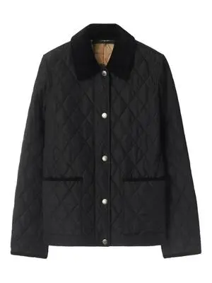 Burberry Check Lining Quilted Nylon Dorset Jacket - Black