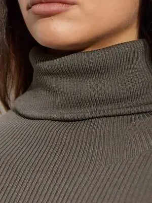 Rick Owens Ribbed Wool Turtleneck Sweater