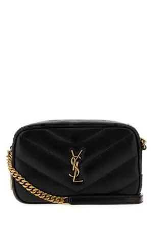 Saint Laurent Leather Loulou Crossbody Bag - Black