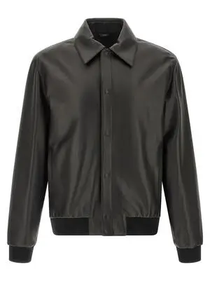Fendi Leather Blouson - Black