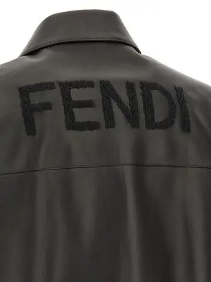 Fendi Leather Blouson - Black