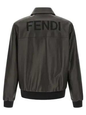 Fendi Leather Blouson - Black