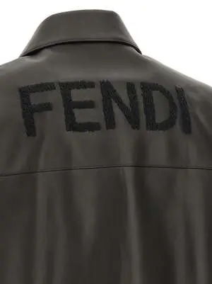 Fendi Leather Blouson - Black