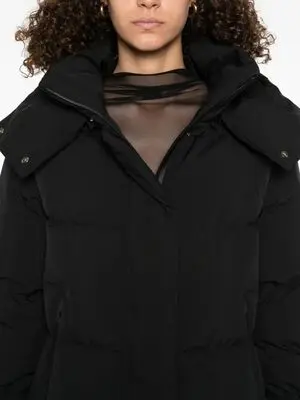Herno Two Layers Hooded Puffer Coat - Black