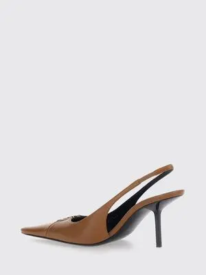Saint Laurent Babylone Breteuil Leather Slingback Pumps - Brown