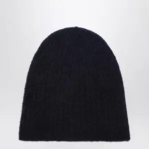 ROBERTO COLLINA Cashmere Ribbed Beanie - Blue