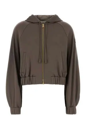 Moncler Mud Stretch Jersey Sweatshirt - Brown