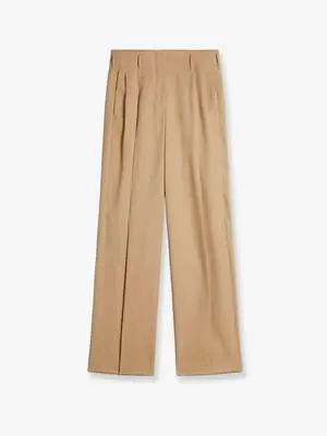 GOLDEN GOOSE Flavia Virgin Wool Trousers - Cream