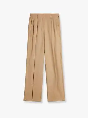 GOLDEN GOOSE Flavia Virgin Wool Trousers - Cream