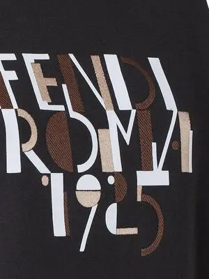 Fendi Oversize Cotton Sweatshirt - Black