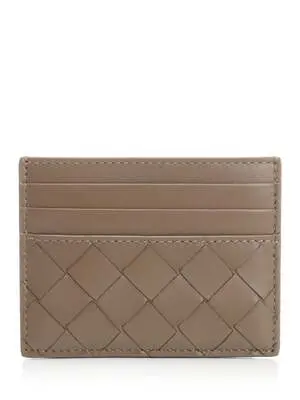 Bottega Veneta Intrecciato Credit Card Holder - Brown