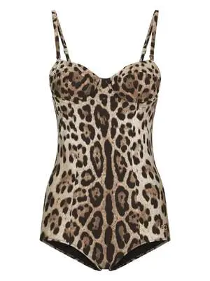 Dolce & Gabbana Leopard Swimsuit - Multicolor