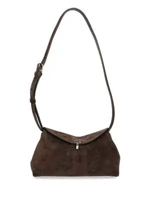 TOTEME Suede T-lock Clutch Bag - Brown