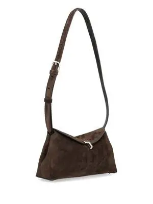 TOTEME Suede T-lock Clutch Bag - Brown