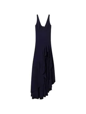 Stella McCartney Asymmetric Dress With Ruffles - Blue