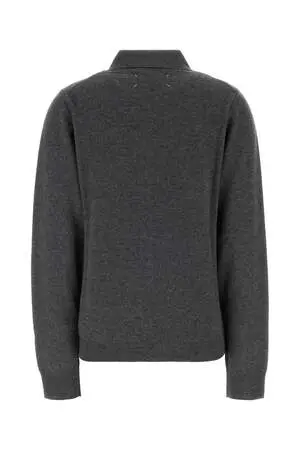 MAISON MARGIELA Graphite Wool Polo Shirt