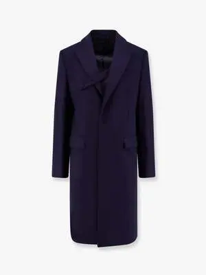 Dior Single-breasted Virgin Wool Coat - Multicolor