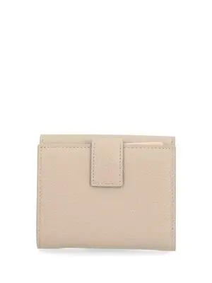 FERRAGAMO Compact Gancini Wallet - Cream