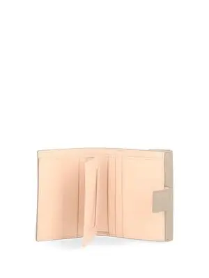 FERRAGAMO Compact Gancini Wallet - Cream