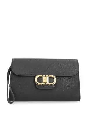FERRAGAMO Gancini Clutch - Black
